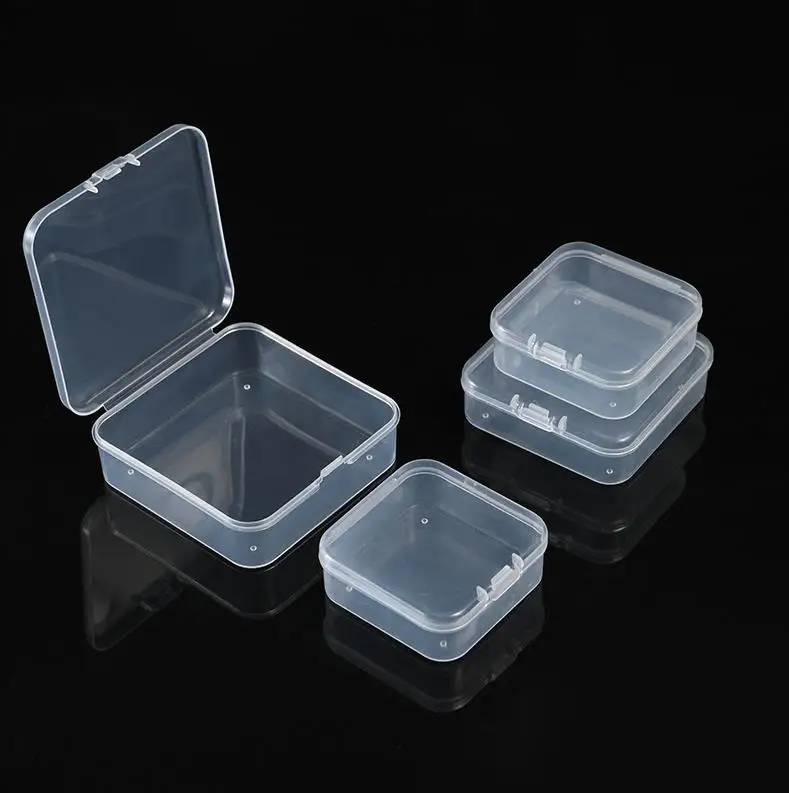 Custom Square Empty Mini Clear Plastic Organizer Storage Box Containers ...
