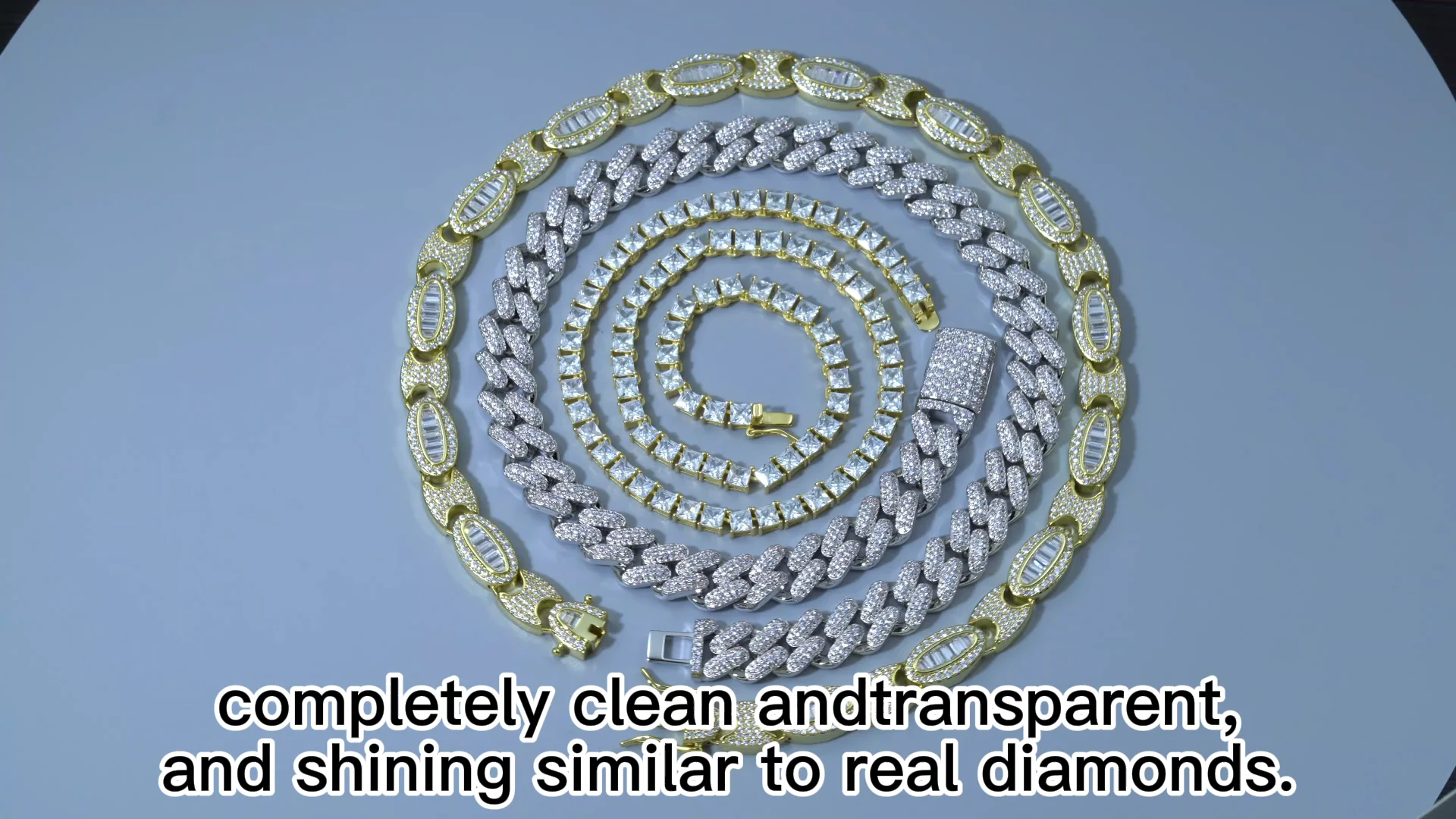 Men Ice Cuban Miami 10mm Real Gold Plated Cz Moissanite Dog Cuban Link ...