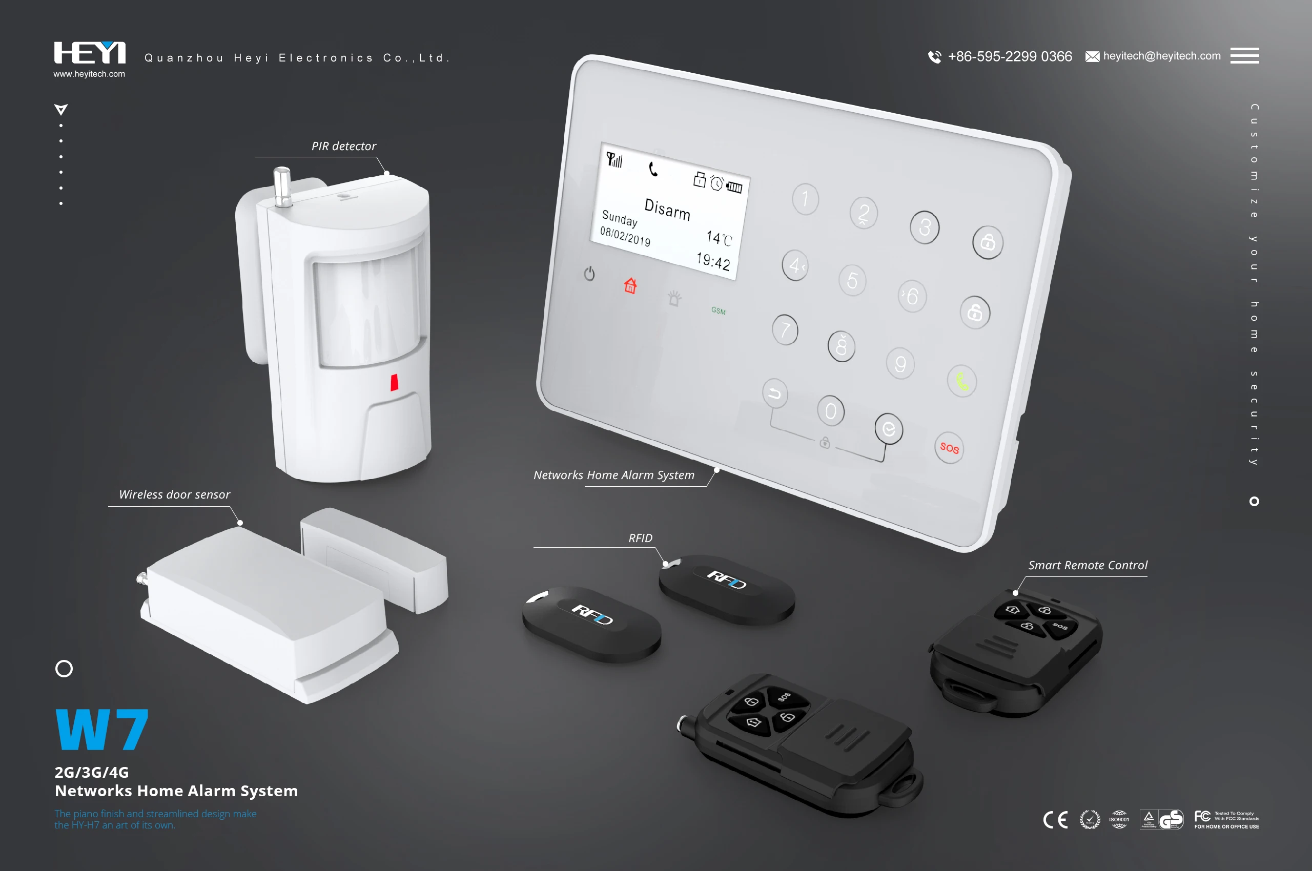 Smart Wifi Gsm Security Alarm System Panel Built-in Siren With 433 Door ...