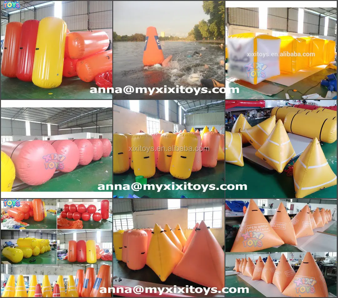 Inflatable Pyramid Water Buoys For Open Water Events,Inflatable Yellow ...