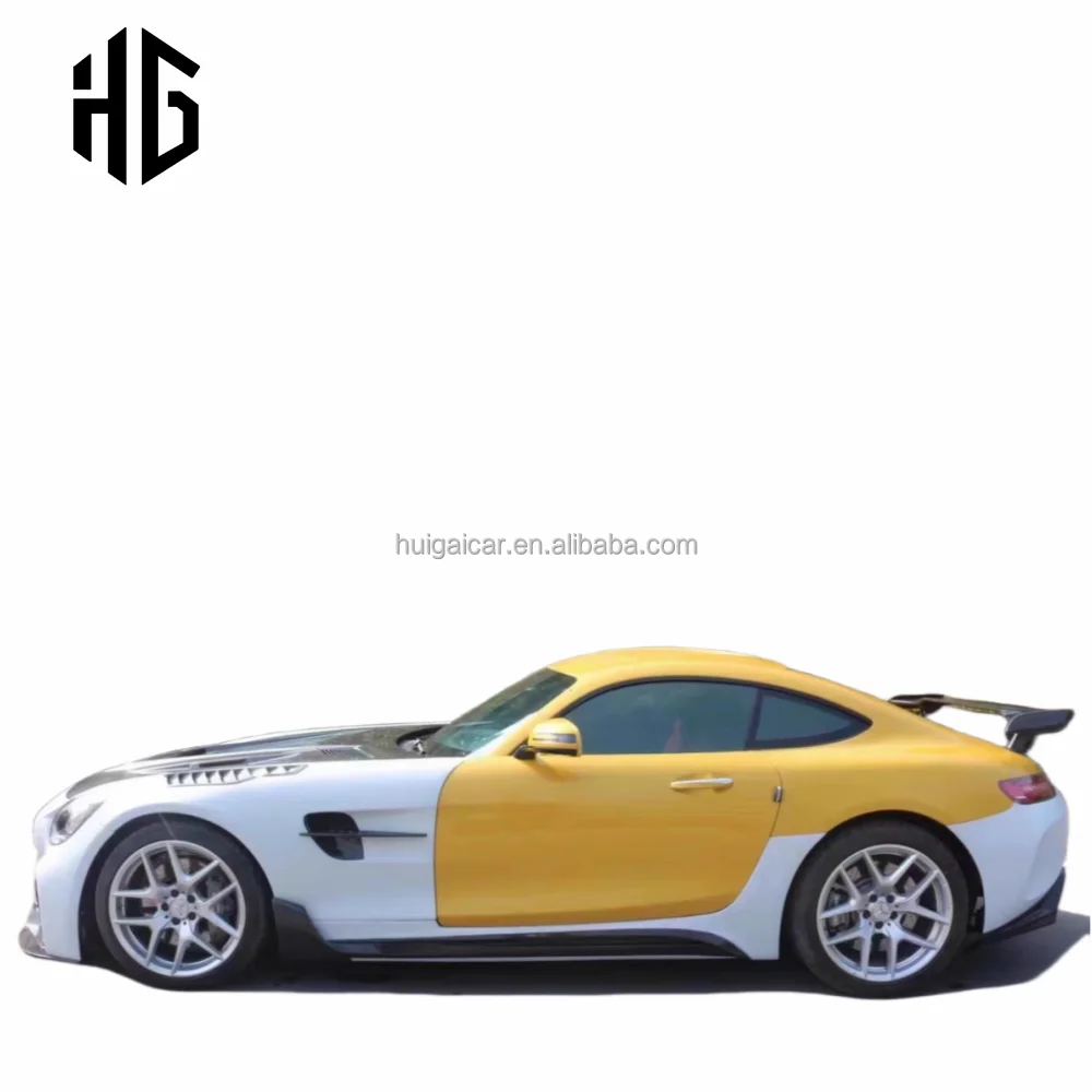 Gtr Style Body Kit With Semi Carbon Fiber Front And Rear Bumper Spoilers Suitable For Mercedes ...