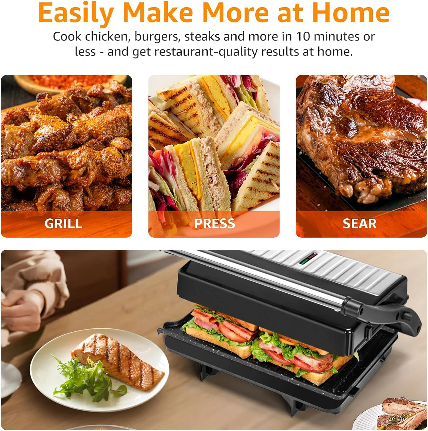 Anbo 2/4/6 Slice Panini Maker Cheap Price Hot Sale Electric Grill ...