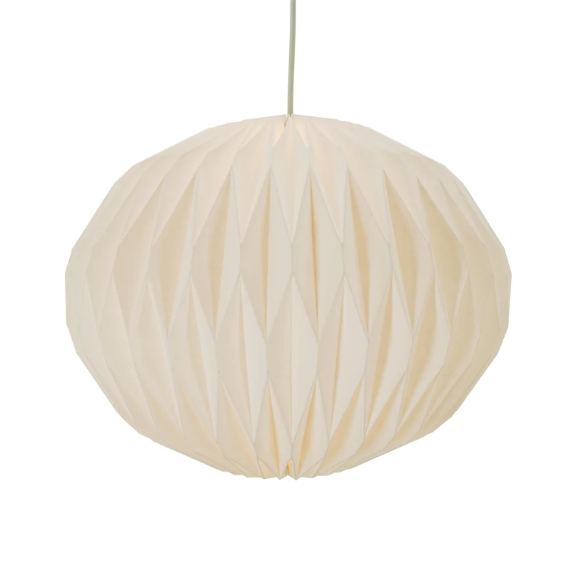 White Circular Handmade Origami Lampshade Decorative Paper Lampshade ...