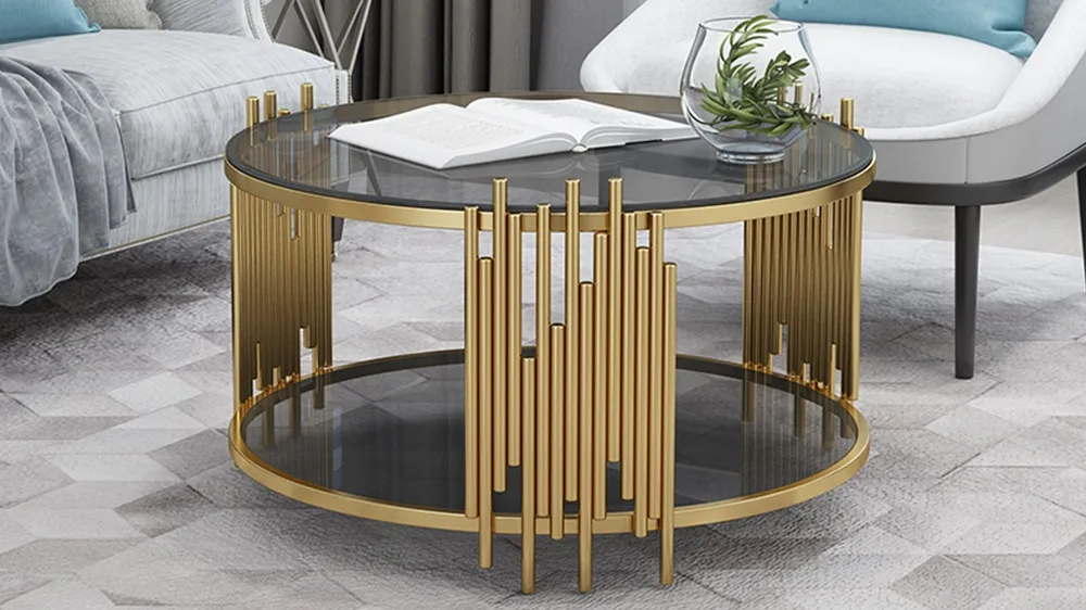 Foshan Manufacturer Living Room Furniture Sets Metal Center Tables ...