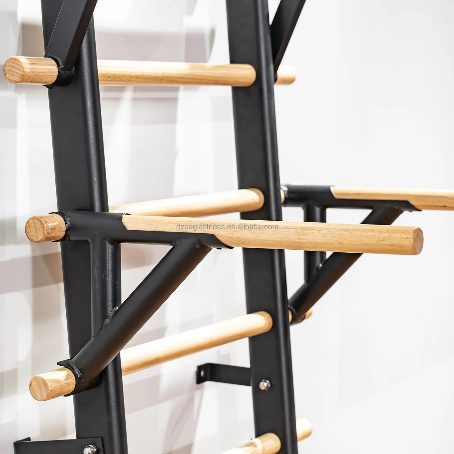 Wooden Swedish Ladder Wall Set Stall Bar - Fitness Equipment