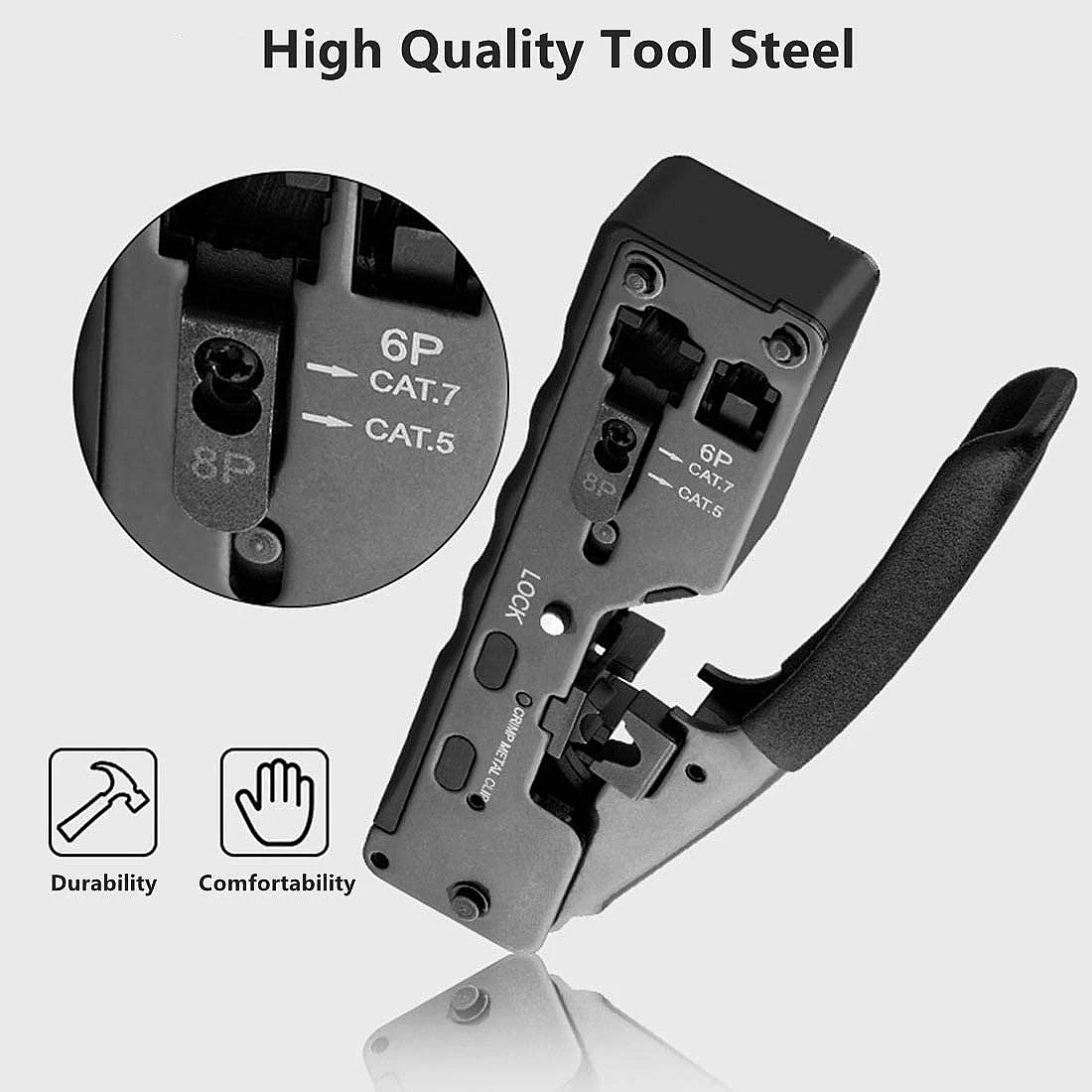 Ethernet RJ11 EZ Pass Tools Wire Stripper Plier Crimp