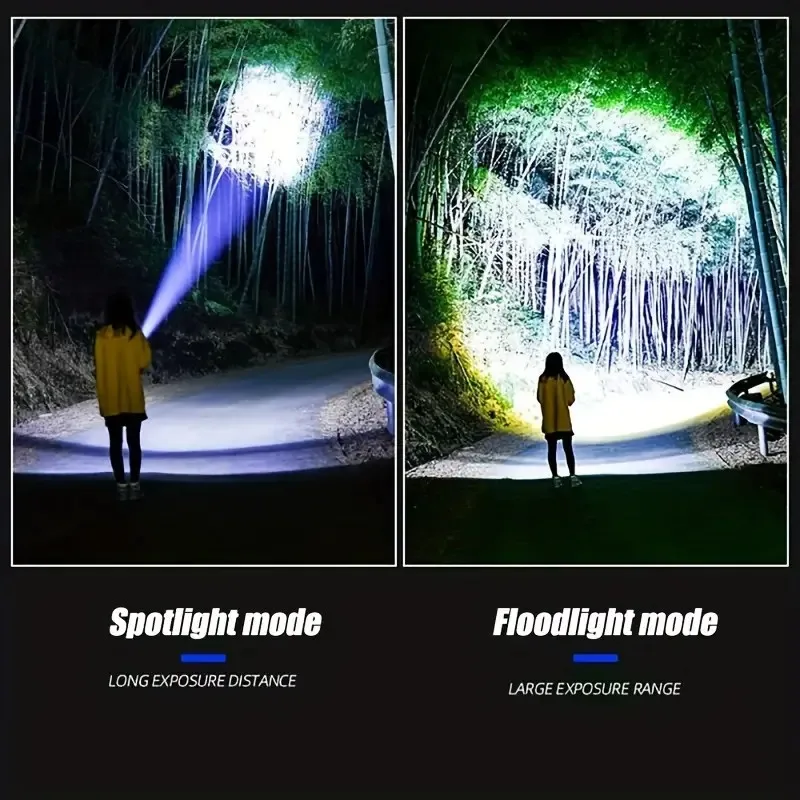 White Lazer Power 20000LM Tactical Spotlight Flashlight - Rechargeable ...