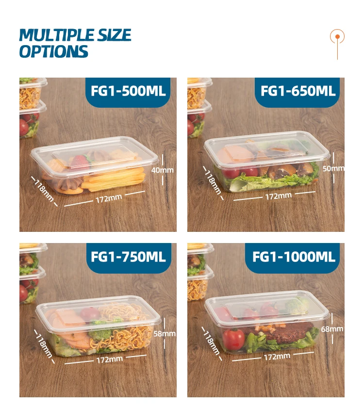Multifunctional Restaurant Lunch Bento Boxes Rectangular Meal Prep ...