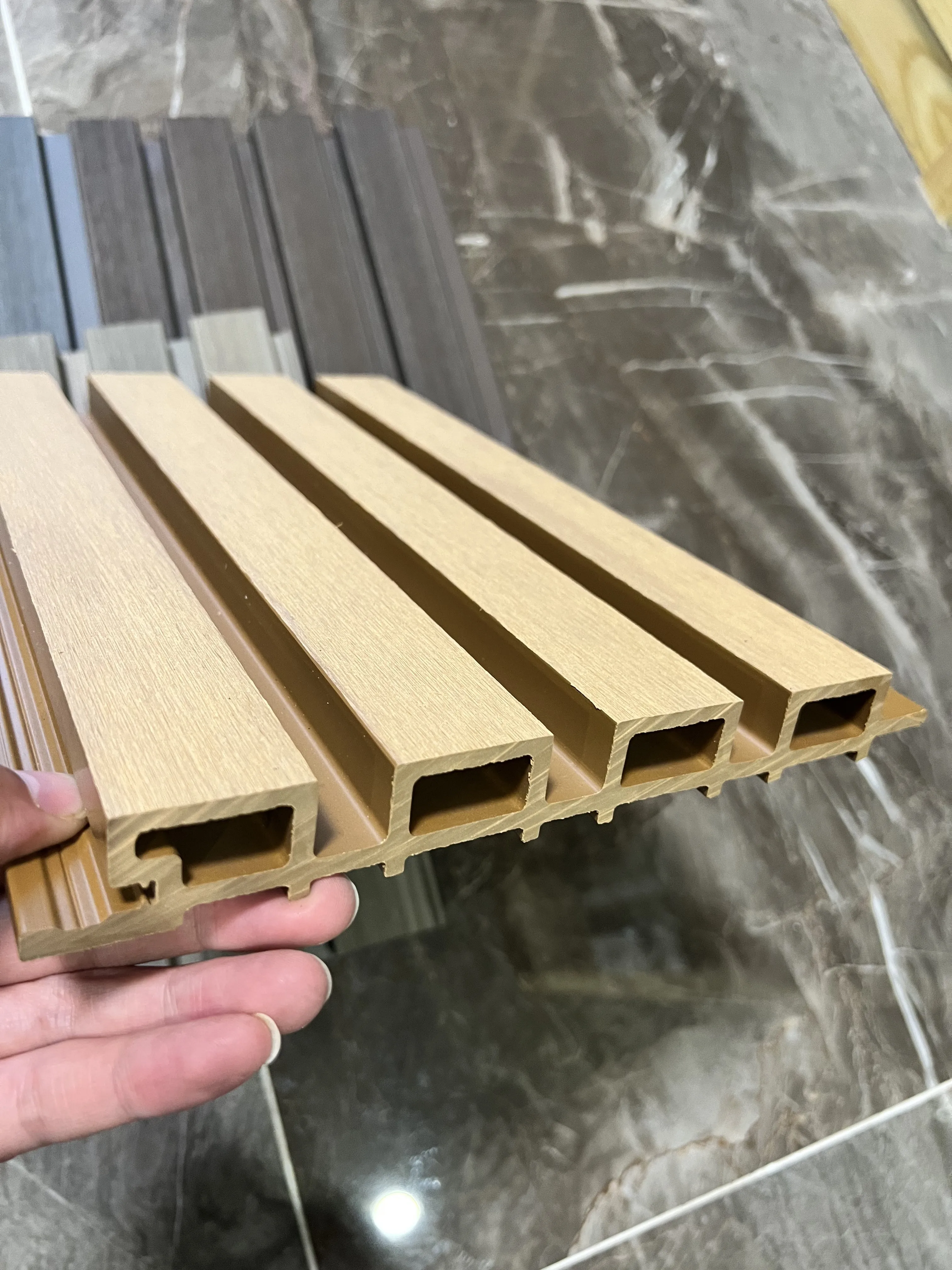 Outdoor Partition Wall Board Cladding Fluted Decorative Exterior Wpc ...