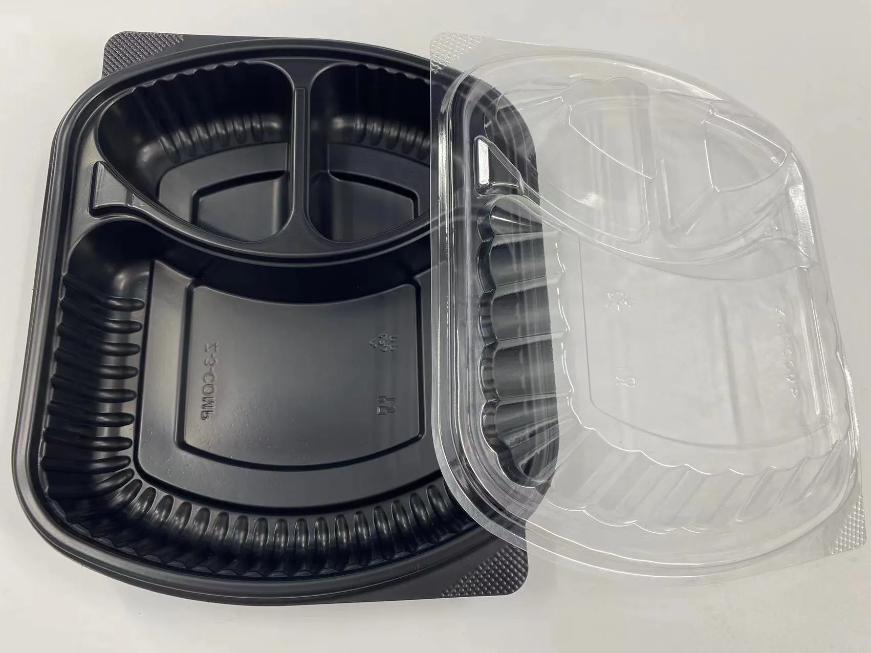Clear Plastic Container, Container Tray with Dome Lid - Roaster PP 3 ...