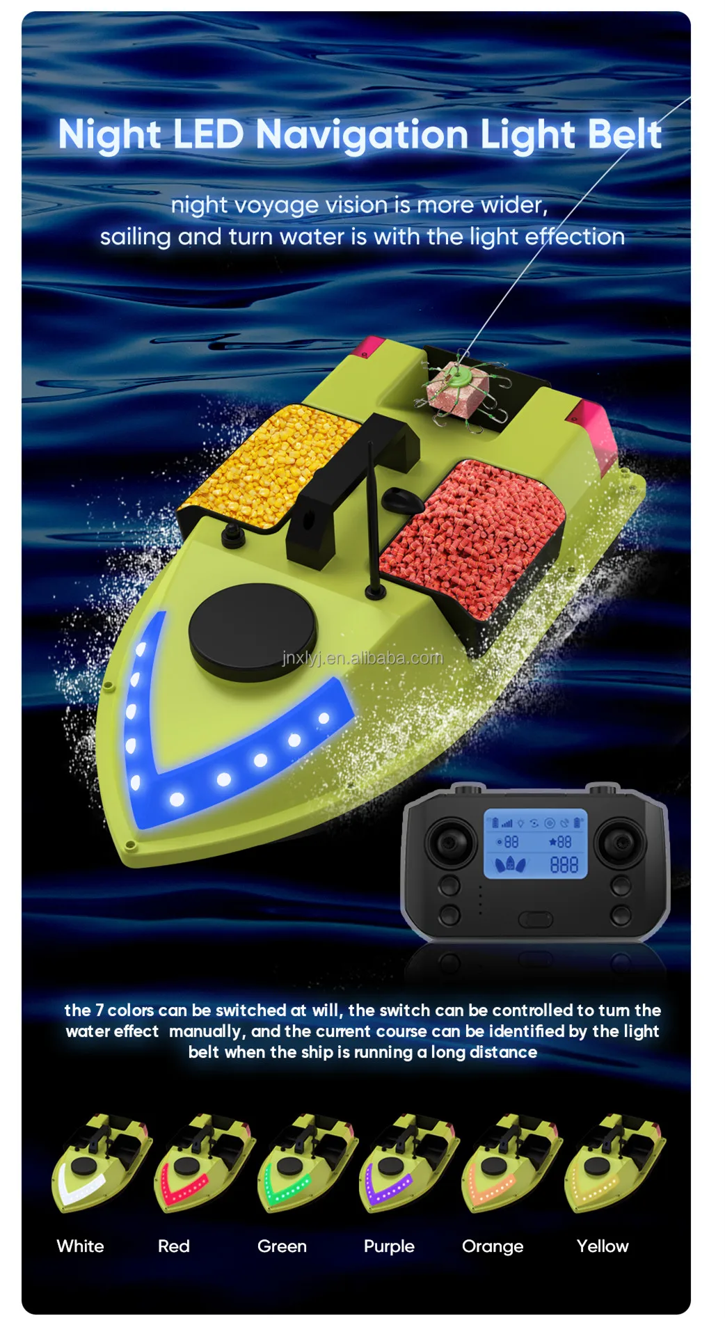 Multifunctional D20 Type Electronic Remote Control Boat 600m Plastic ...