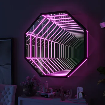 Mirror Tunnel Light Led Infinity Wall Mirror Frame With Multi Color ...