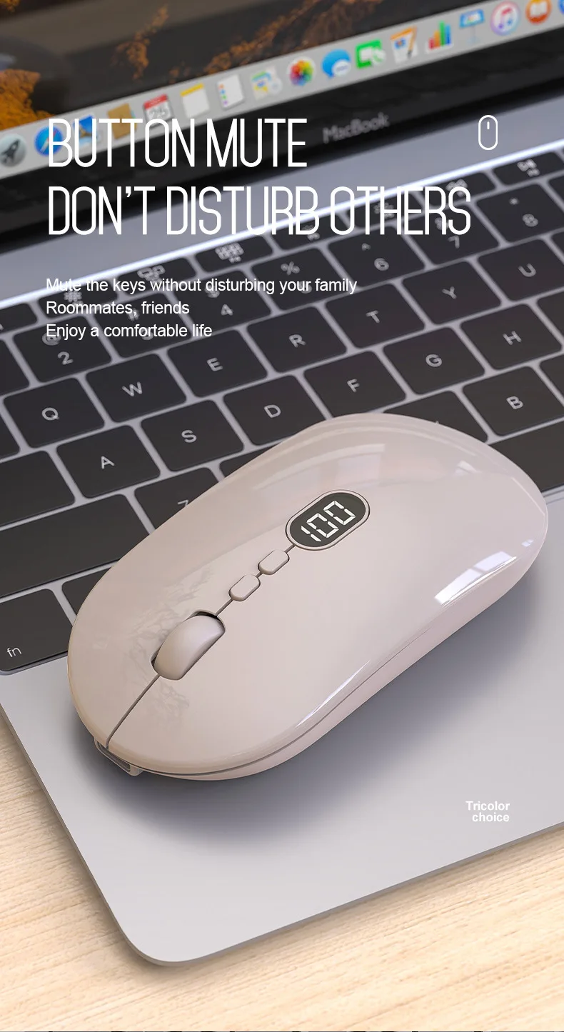 X1 Dual Mode Wireless Wired Mouse With Screen Power Display Suitable ...