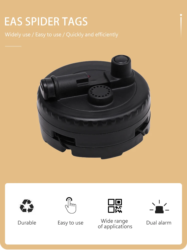 Easy To Use Self-alarming Eas Spider Alarm Tag For Box Wrap - Buy Eas ...