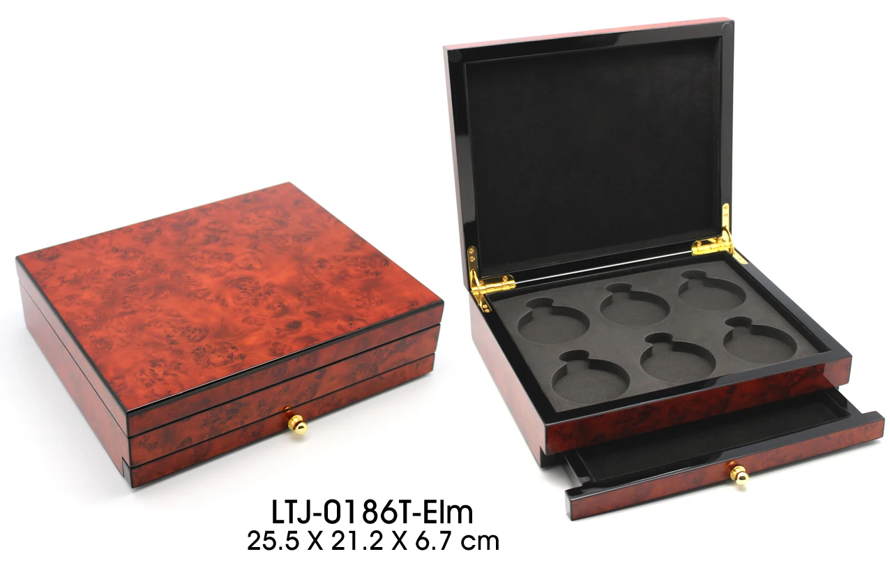 High Gloss Finished Wooden Pocket Watch Box With Mapa Paper Watch ...