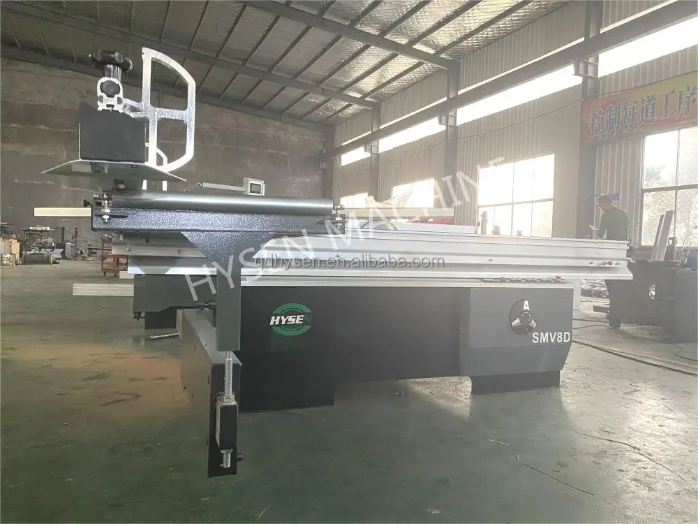 HYSEN 45 Degree Electric Sliding Table Panel Saw Machine Adjustable ...
