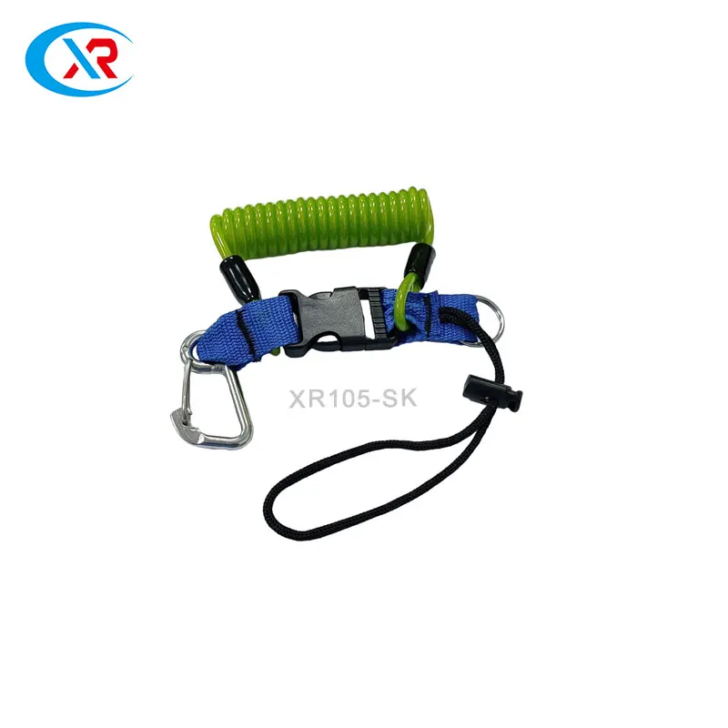 Oem Functional Retractable Steel Wire Rope Pvc Tool Lanyard With Rotary ...