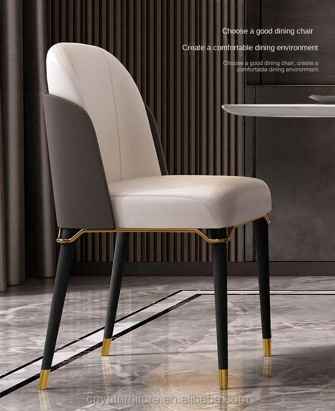 2 Chair Dining Set Modern Classic Dining Room Chair With Gold Metal ...