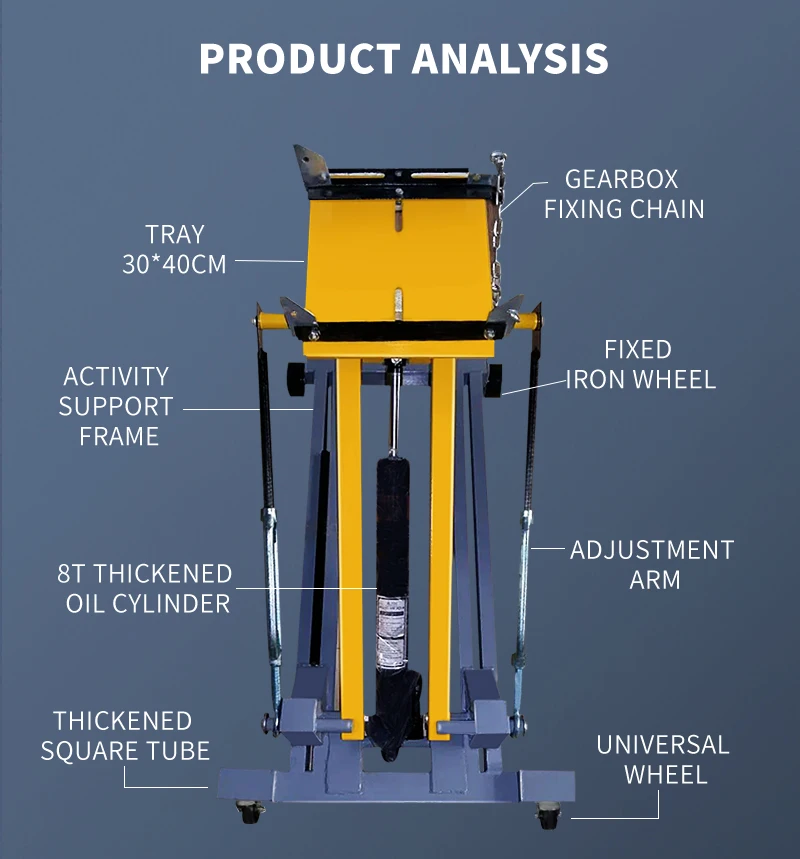 Adjustable Height Gearbox Truck Transmission Jack 2 Ton 3 Ton Hydraulic ...