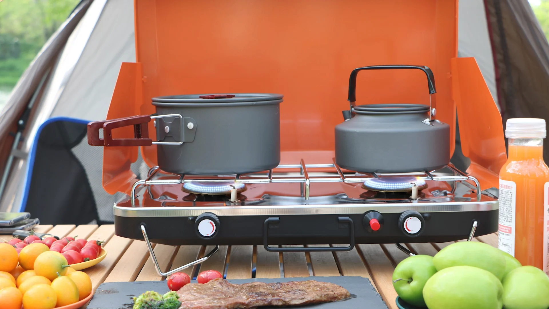 Apg Portable Ultralight Picnic Butane Stove 2 Burner Gas Stove Top ...