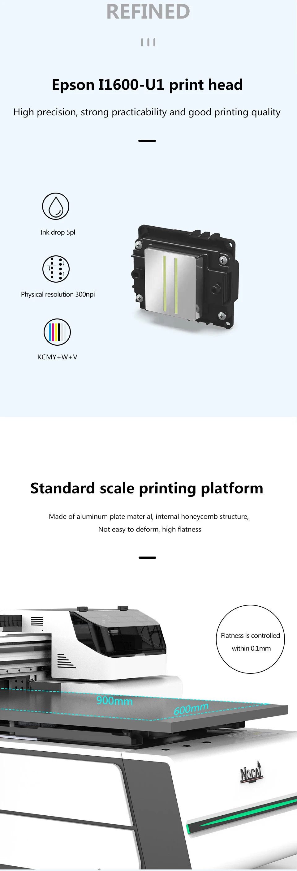 Nocai UV0609 UV Led Flatbed Printer - High Speed & Multifunctional