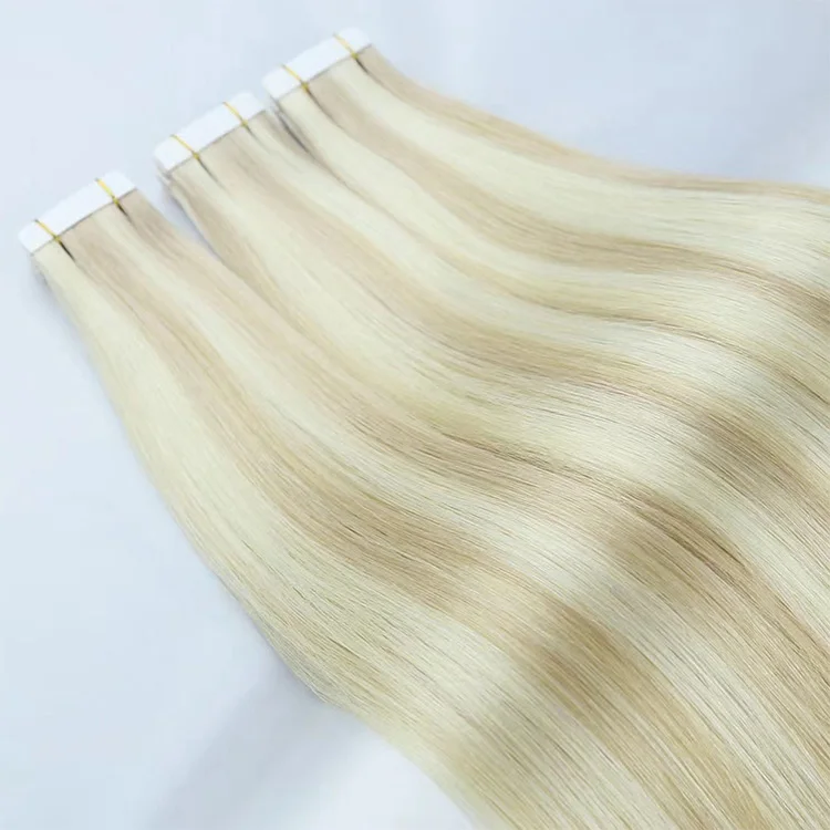 Tape Ins Extension Double Drawn Skin Weft Invisible PU Tape in 100% ...