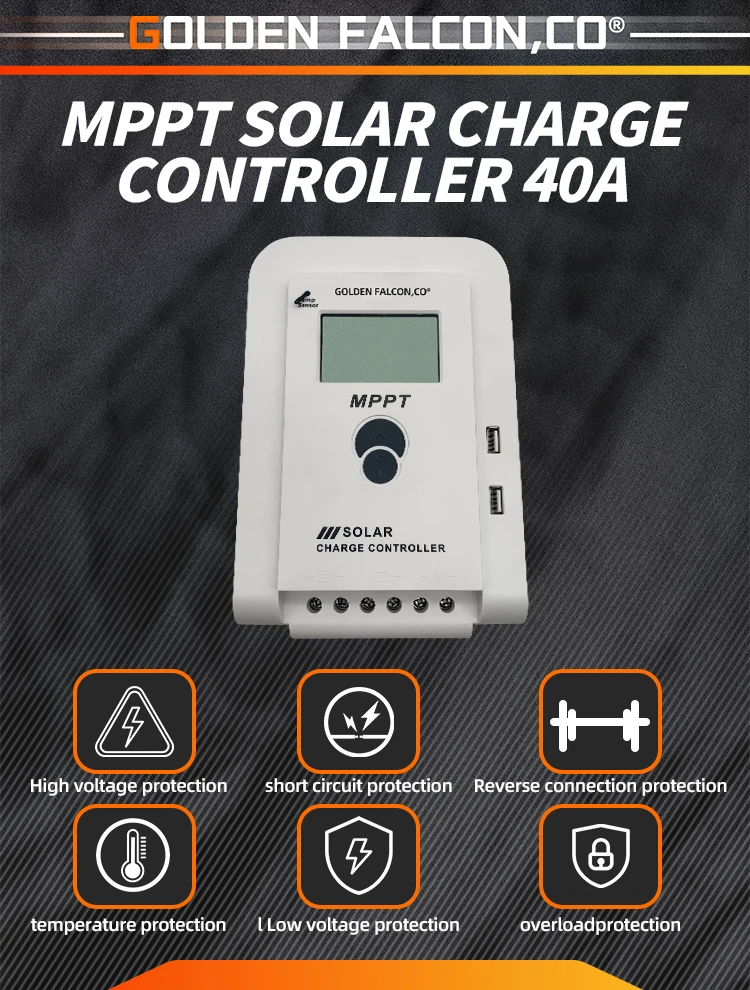 MPPT Solar Charge Controller 12V 24V - 40A Dual USB Port