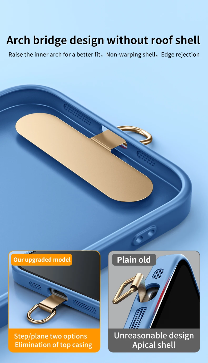 Universal Phone Lanyard Patch with Stainless Steel D-ring