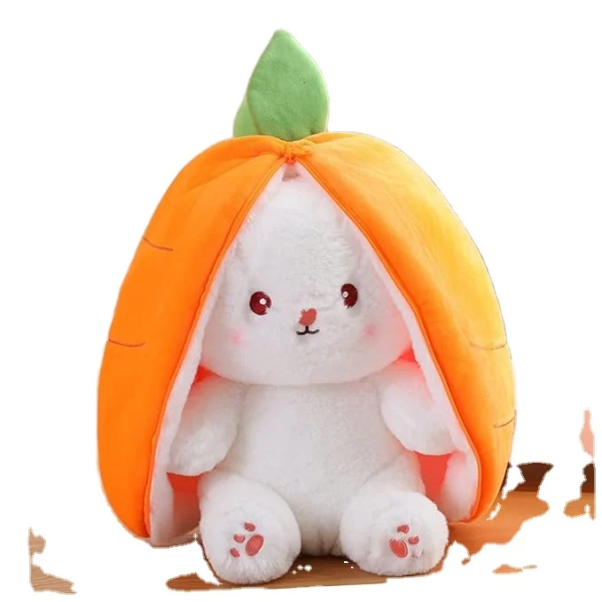 Plush Toy Rabbit Plush Bunny Inside Carrot Plush Bunny Hugging Pillow ...