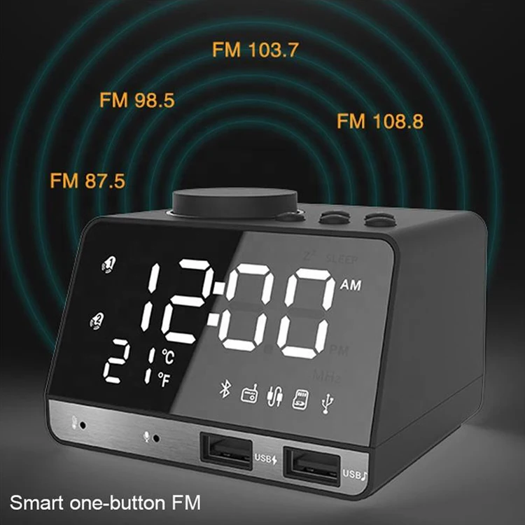 Hot Sale Digital Alarm Clock Power Bank Desktop Time Temperature ...