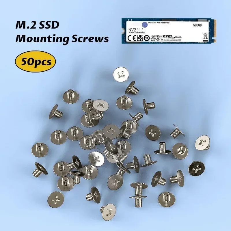 50PCS M.2 SSD Mounting Screws with Magnetic Screwdriver Kit Stainless ...