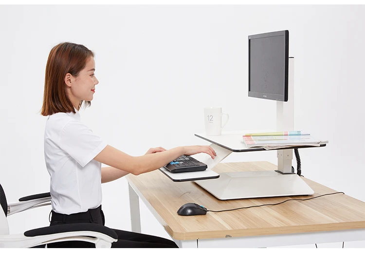 Adjustable Height Automatic Sit Stand Desk For Computer That Raises And ...