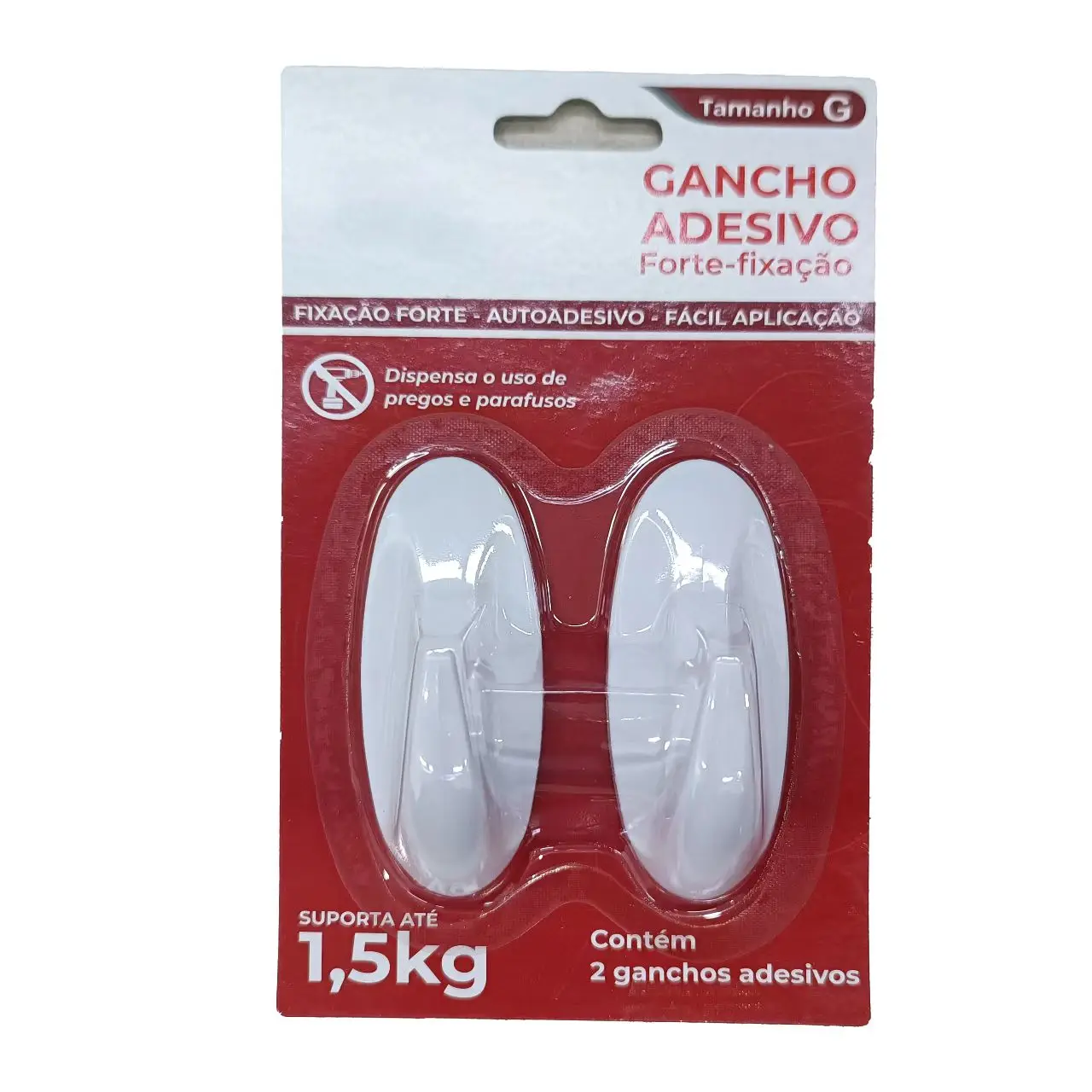 2 Pcs 8cm *3cm Removable Hook Adhesive Stick On Hook Removable Plastic ...