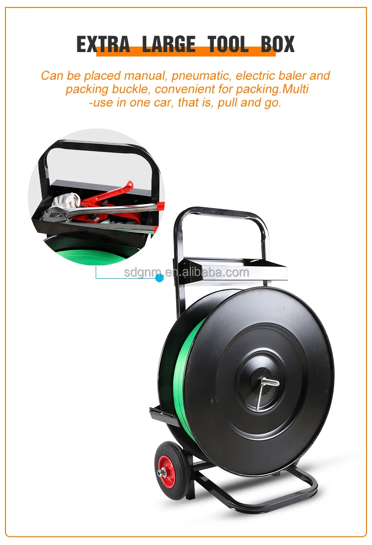 Heavy Duty 8X8 Poly and Steel Strapping Dispenser Manual Cart Tool for ...