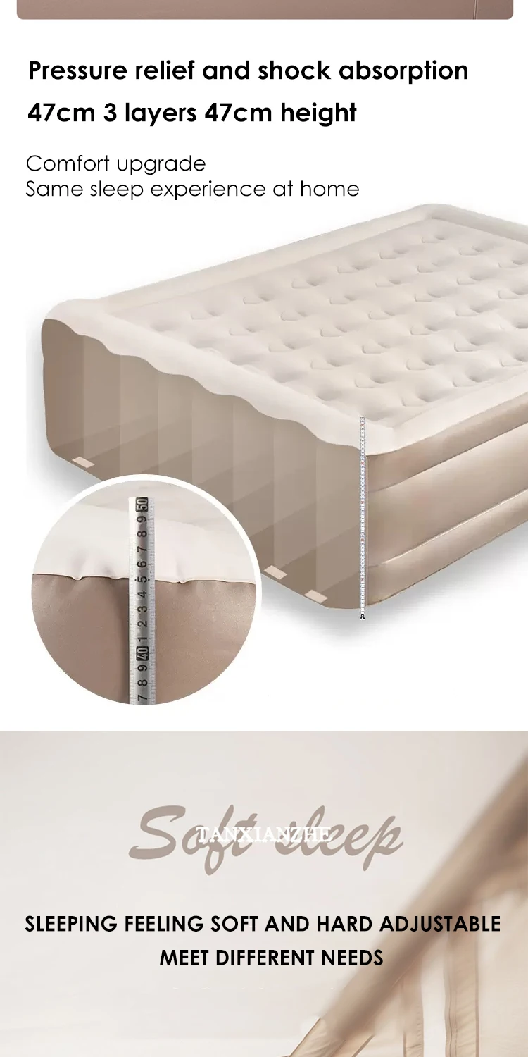 Twin Double Self Inflatable Air Mattress Bed With 220v Built-in ...