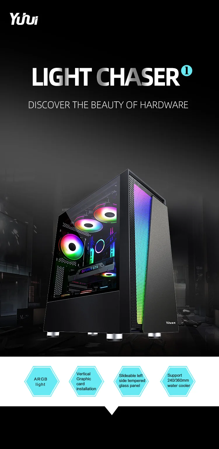 Sama 3705 Oem Gaming Argb Strip Computer Case Strong Cooling Pc Case ...