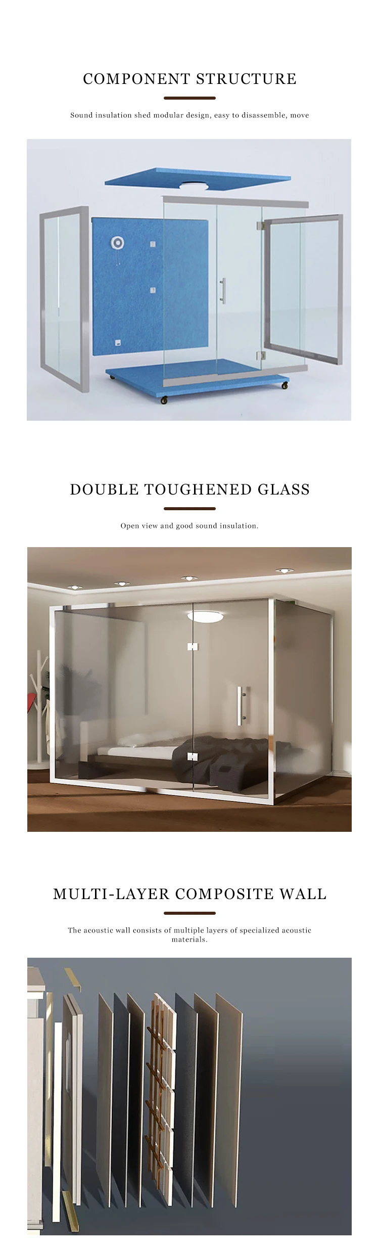 Large Size Indoor Office Meeting Pod Modular Apartment Soundproof ...