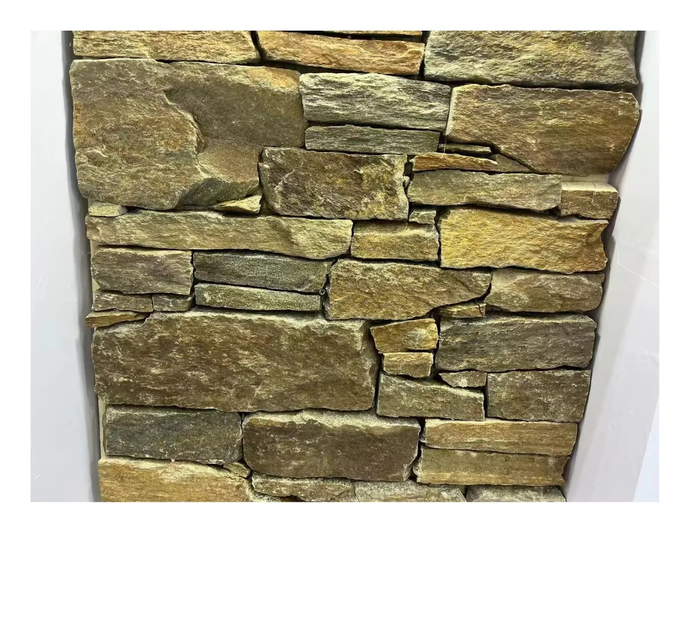 Natural Rusty Slate Culture Stone Ledge Stacked Wall Cladding Veneer ...