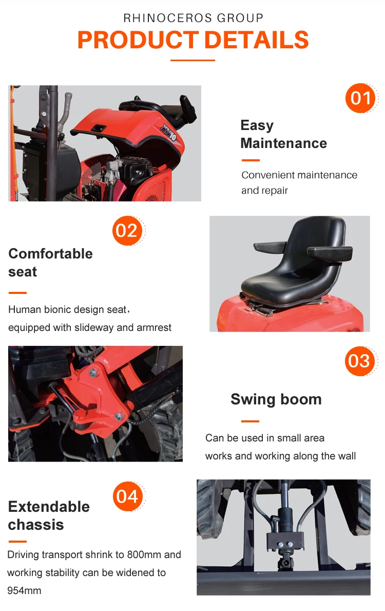 Xiniu Excavator With Bucket 1 Ton Mini Excavator Accessories XN10 XN10 ...