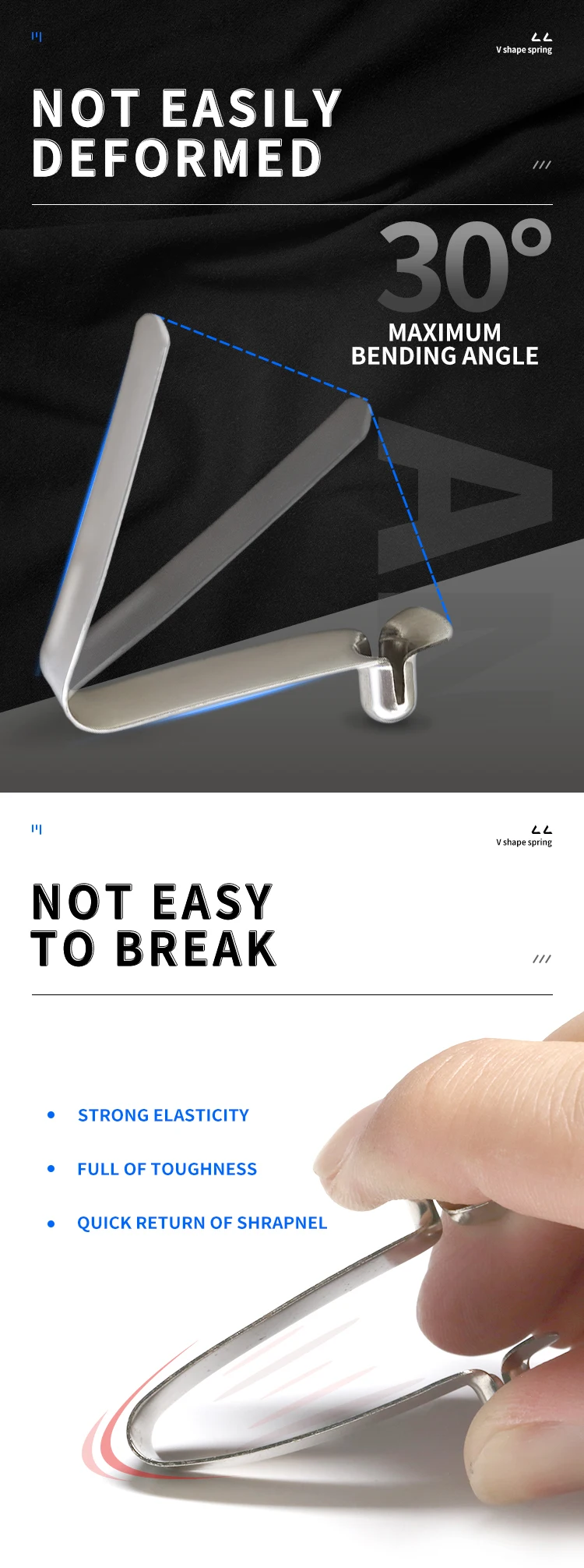 V Shape Spring Clip With Button - Buy V Shape Spring Clip With Button,V ...