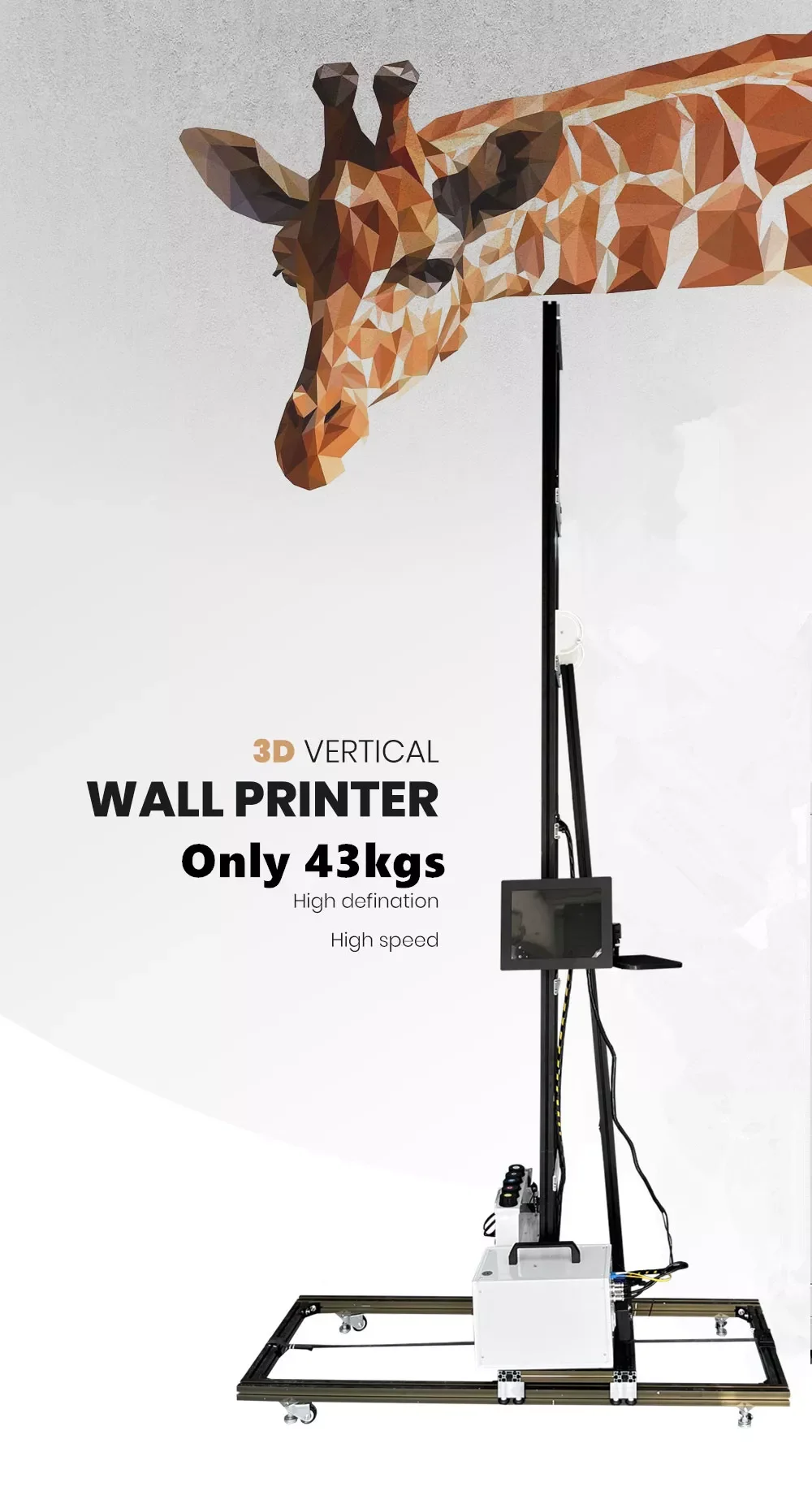 Vertical Wall Painting Machine Outdoor And Indoor Wall Printing Machine ...