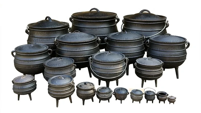 Cast Iron Dutch Oven,8l Outdoor Camping Cooking Pot/casserole Roasting ...
