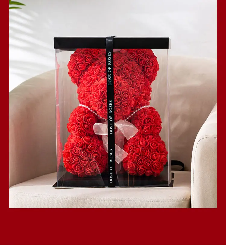 INUNION Rose Teddy Bear - Perfect Valentine's Gift