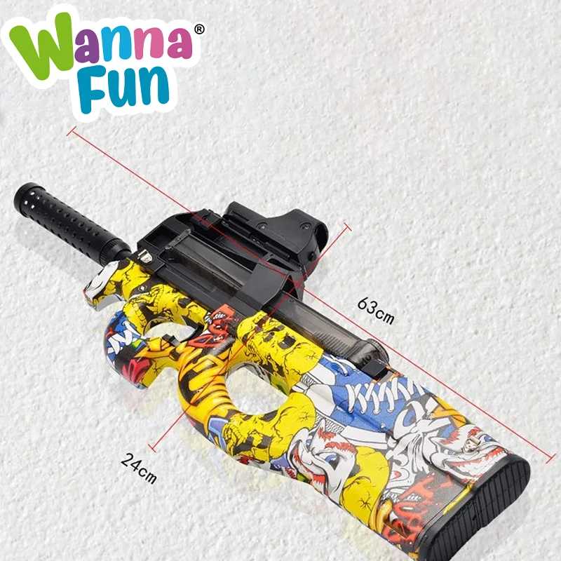 P90 Electric Gel Ball Blaster Gun Abs Plastic Automatic Water Bullet ...