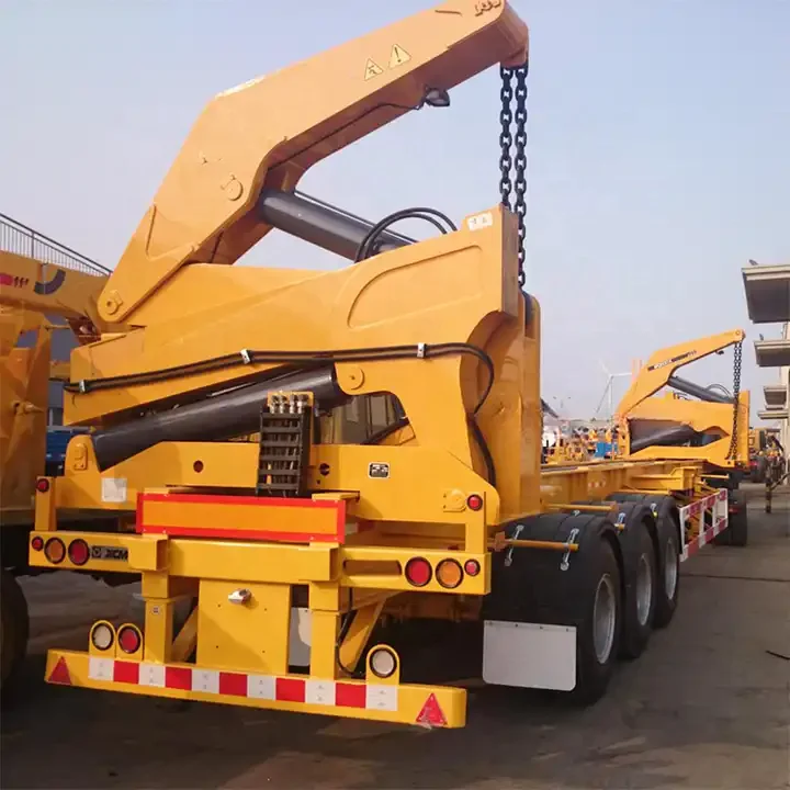 3 Axle 20ft Container Side Lifter Sideloader Self Loading Truck Trailer ...