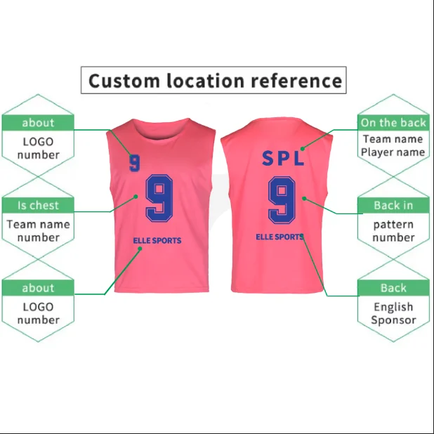 Custom Logo 100% Polyester Soccer Training Bibs - Pinnies