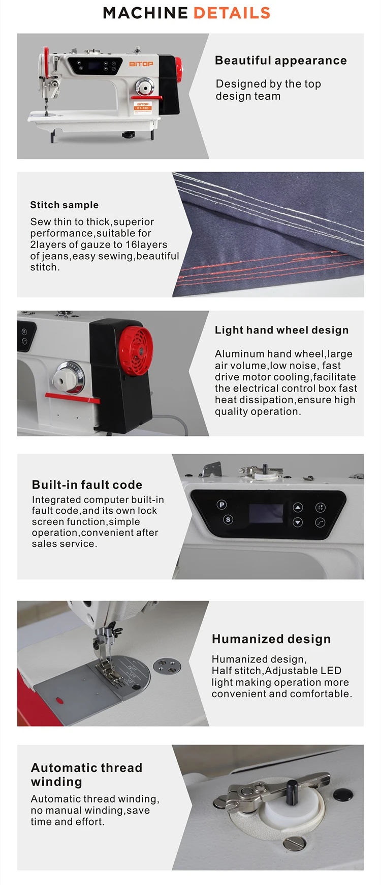 High-speed Industrial Sewing Machine - Lockstitch Pattern