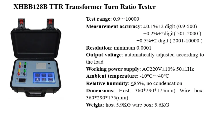 Digital TTR Transformer Voltage Ratio Connection Group test Automatic ...
