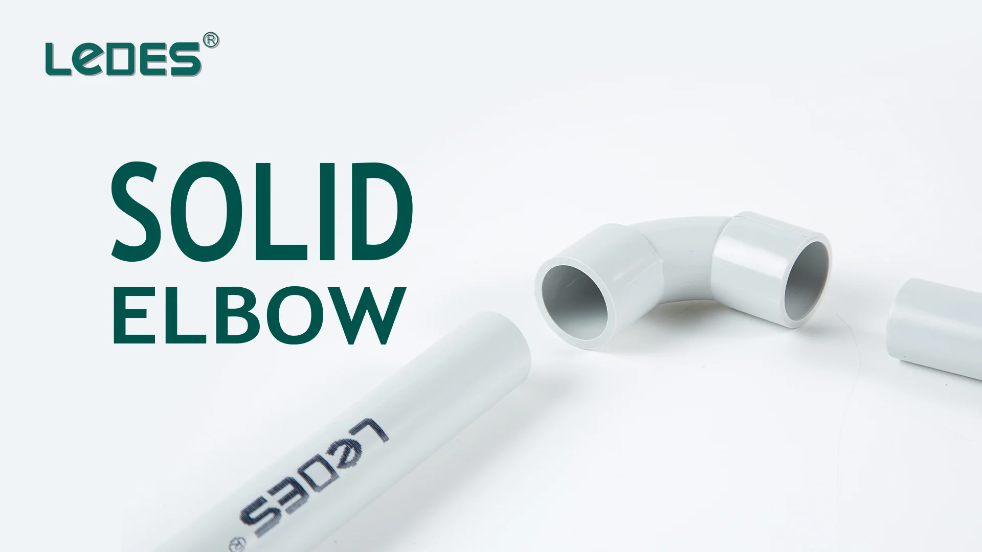 Ledes Pvc Conduit Solid Elbow Electrical Pipe Sweep Bend Accessories And Fittings Grey Color ...