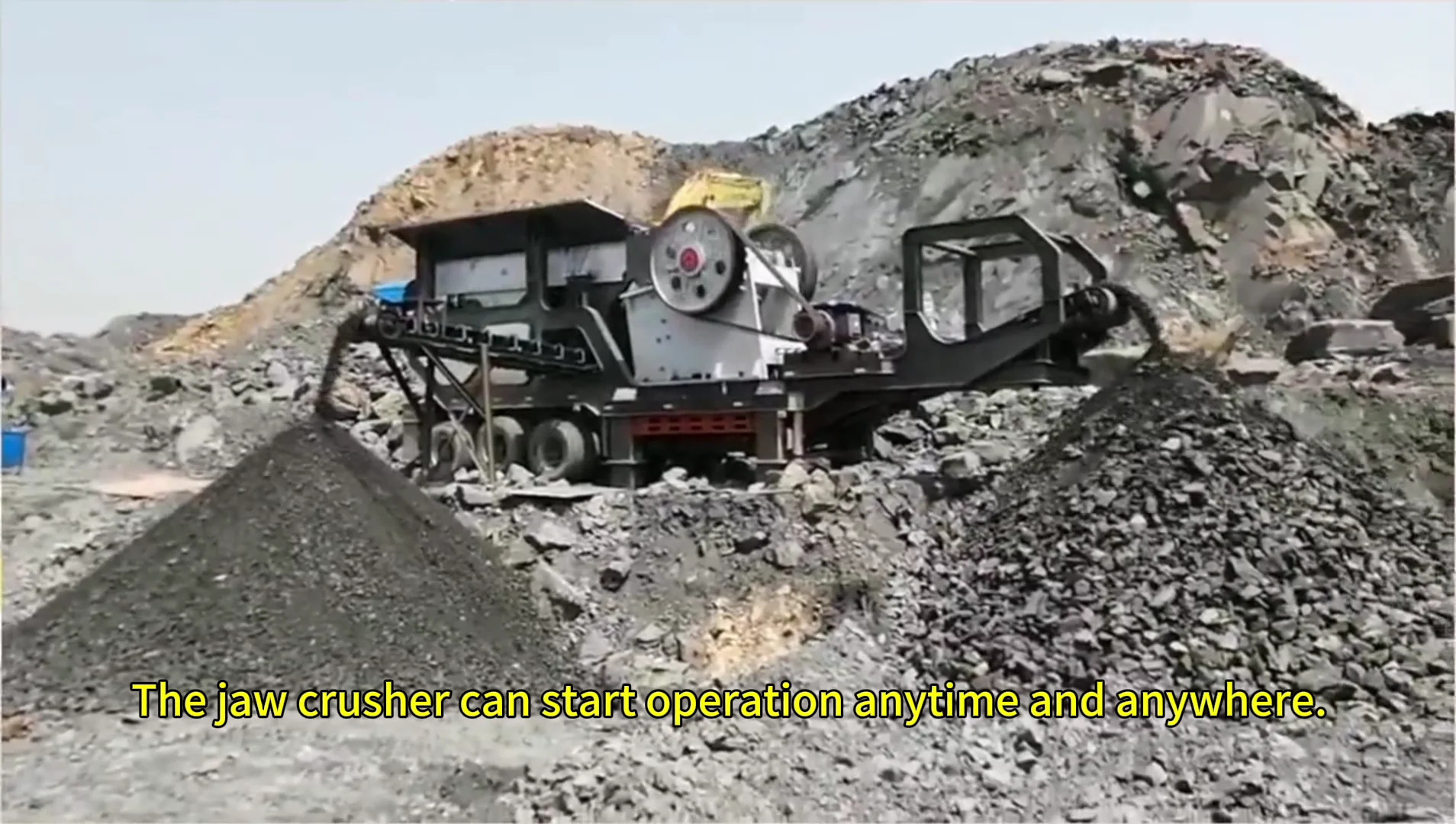 Construction Works Jaw Crusher 15t/h Small Ore Rock Crusher Mobile Jaw ...